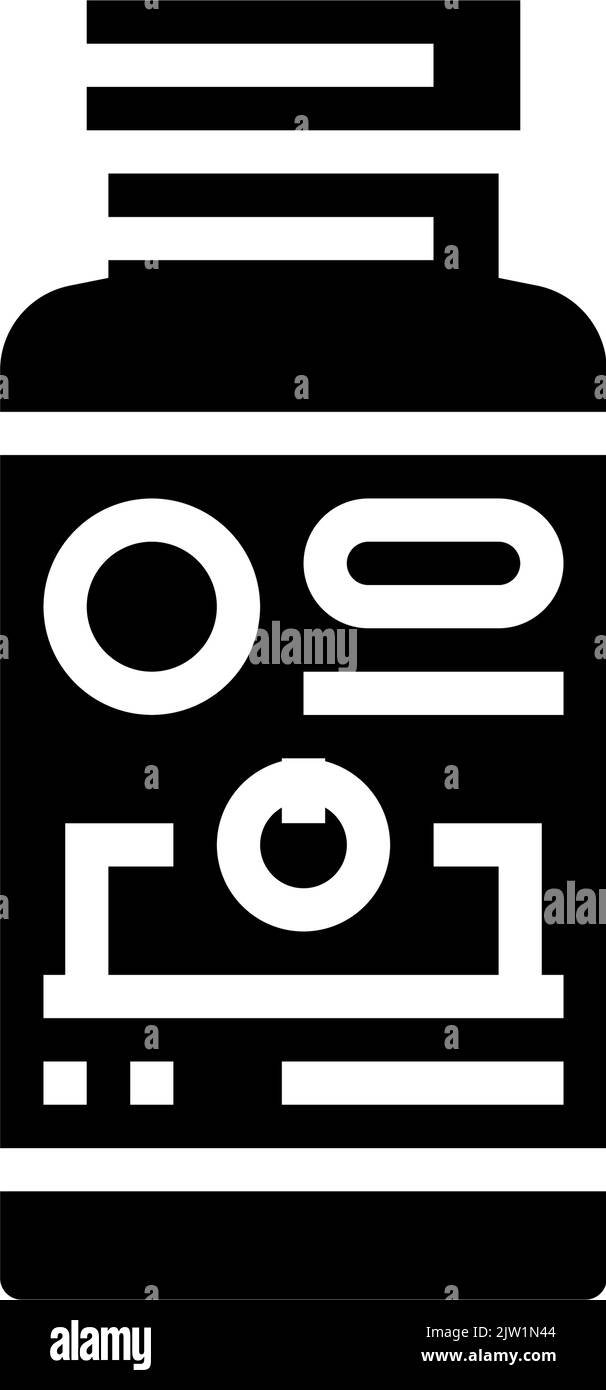 Plant extract black glyph Black and White Stock Photos & Images - Alamy