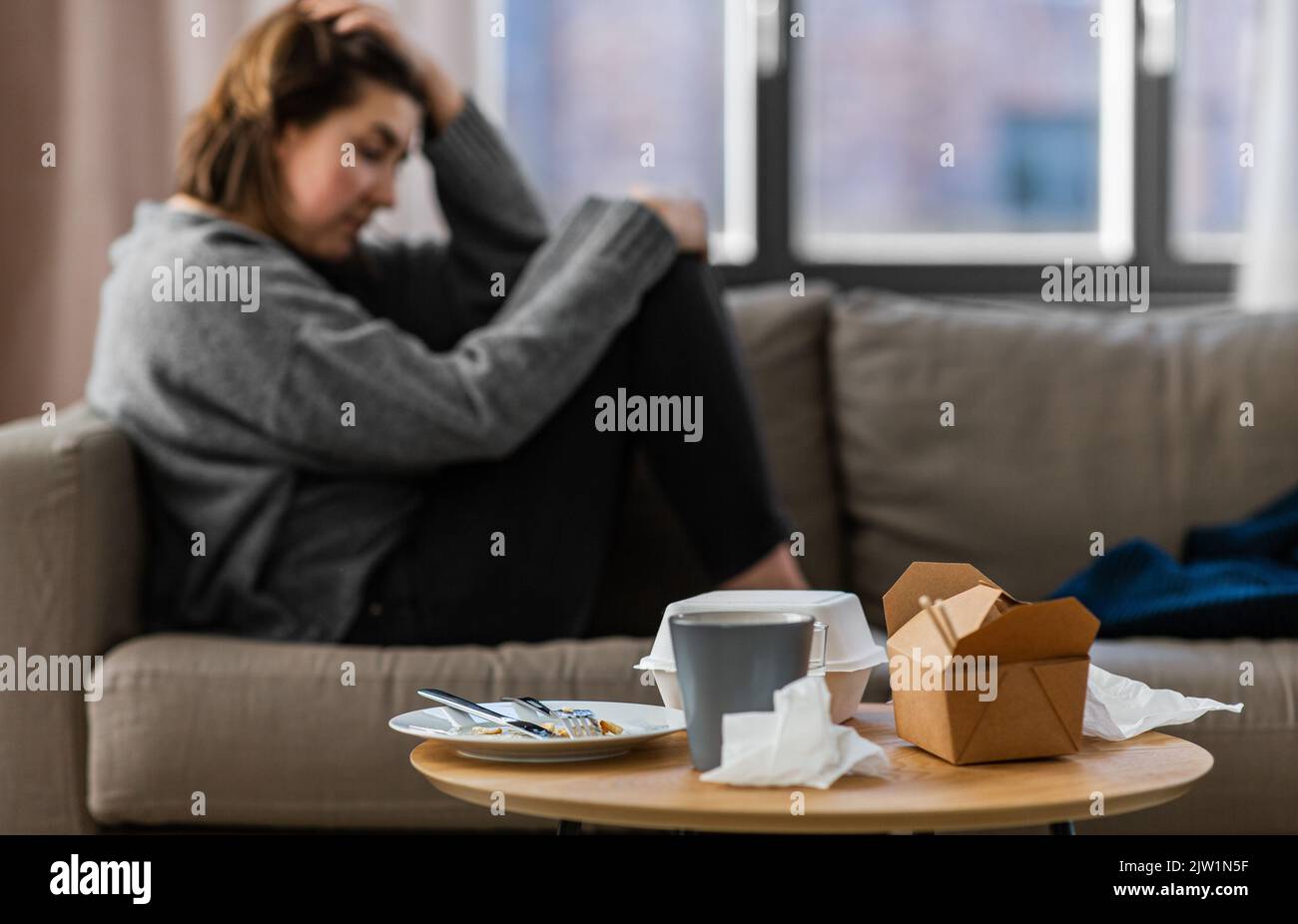 Stressed person with food hi-res stock photography and images - Alamy