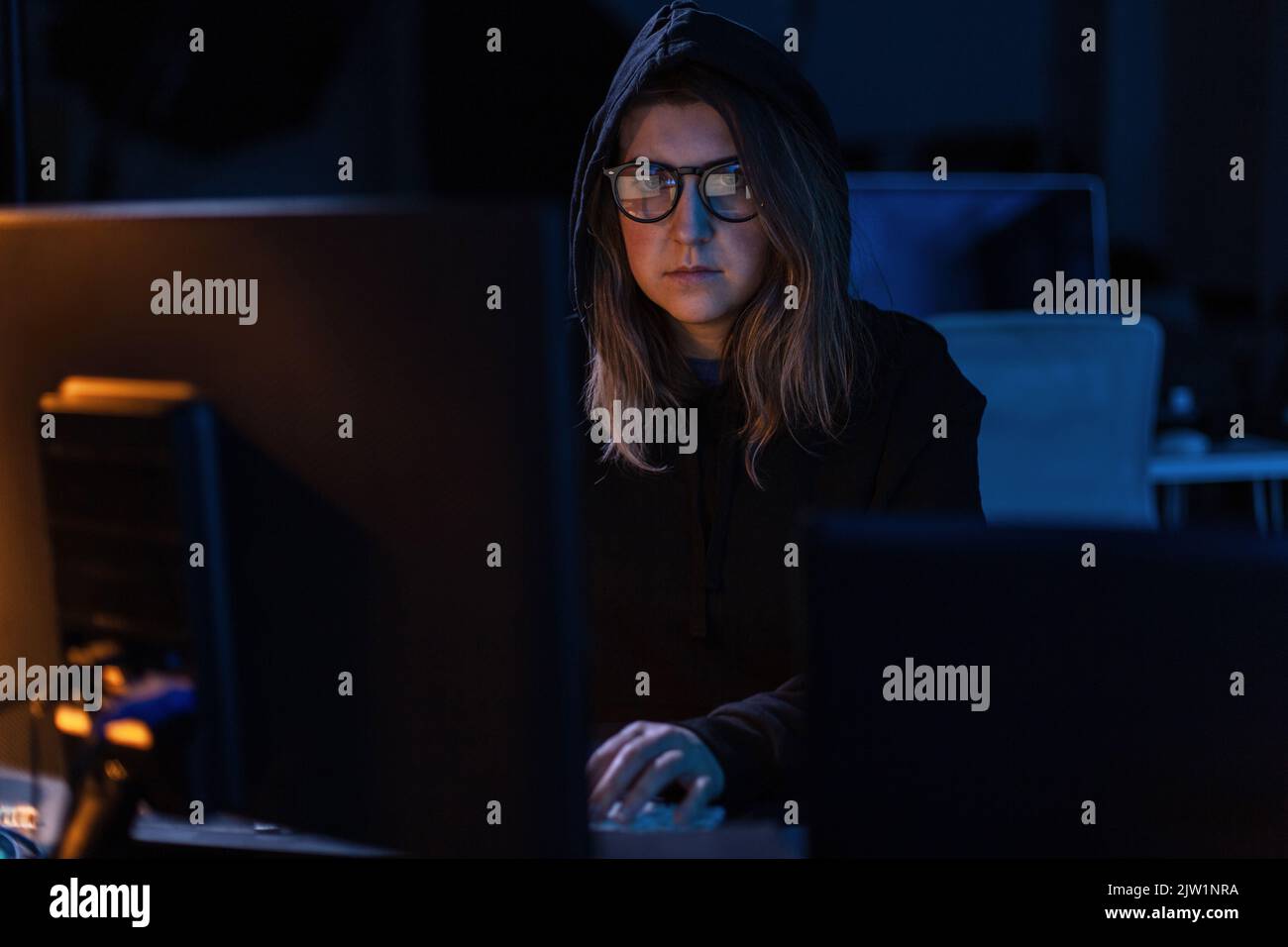 hacker using computer virus for cyber attack Stock Photo - Alamy