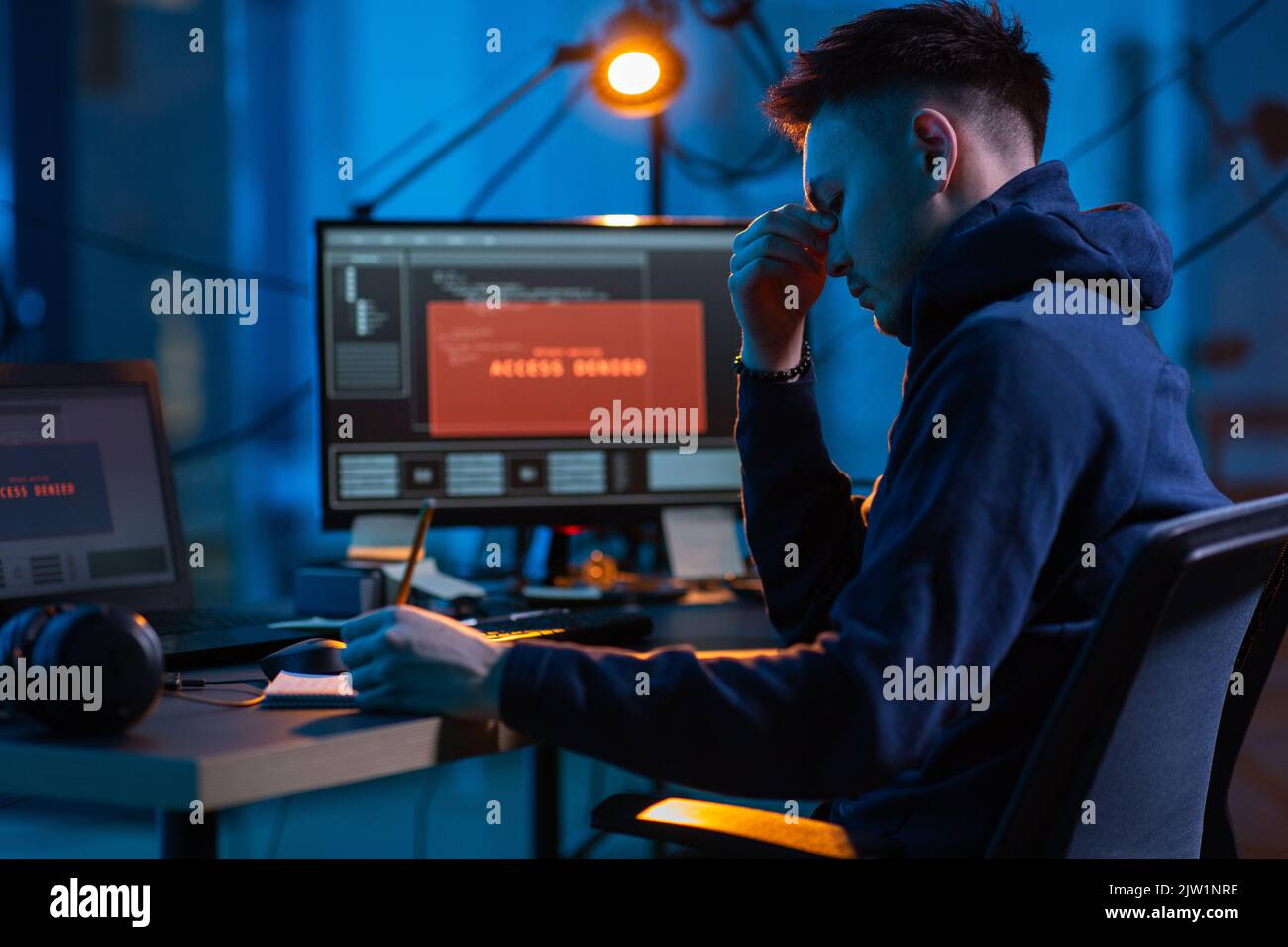 hacker using computer virus for cyber attack Stock Photo - Alamy