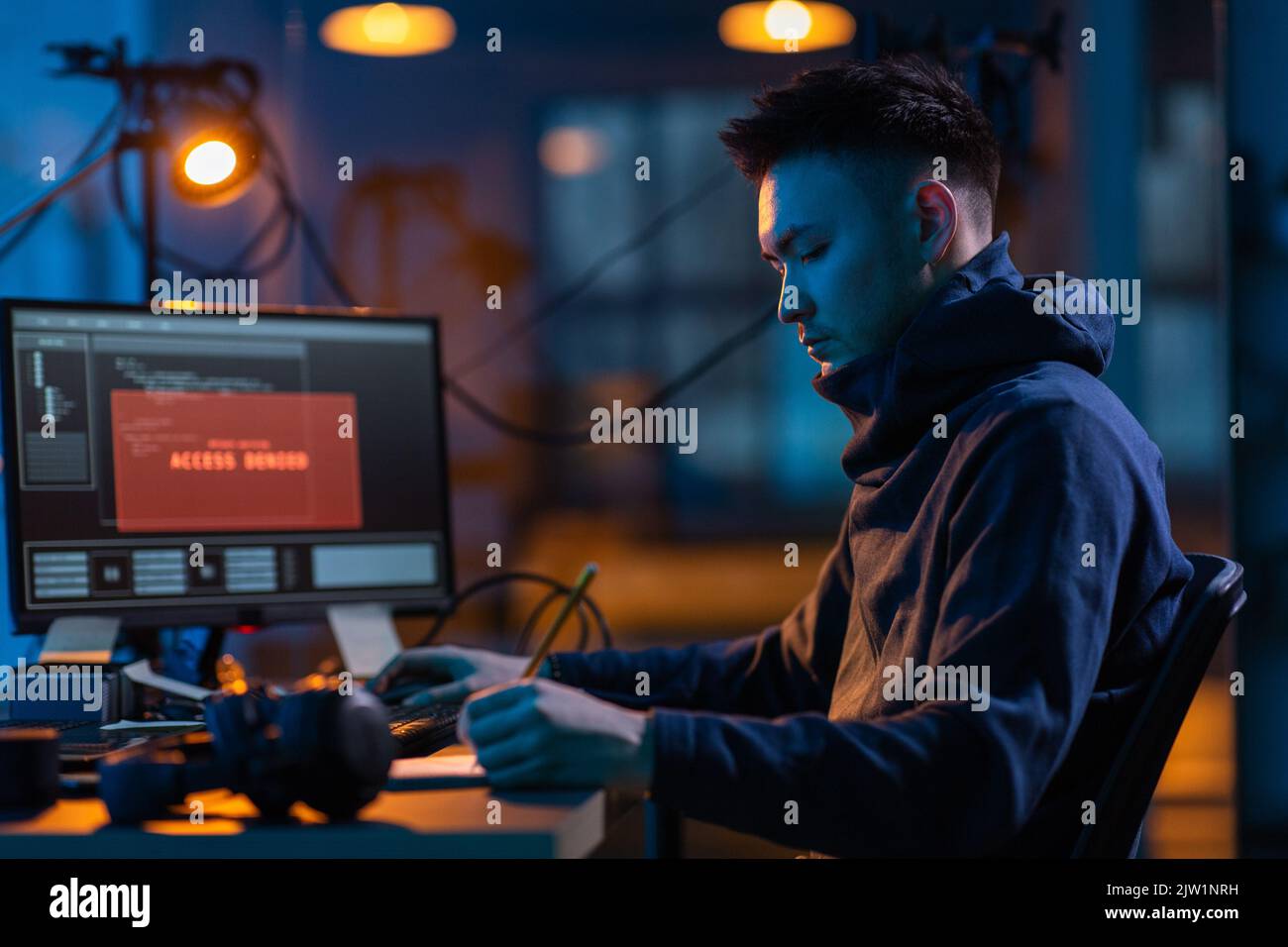 hacker using computer virus for cyber attack Stock Photo - Alamy