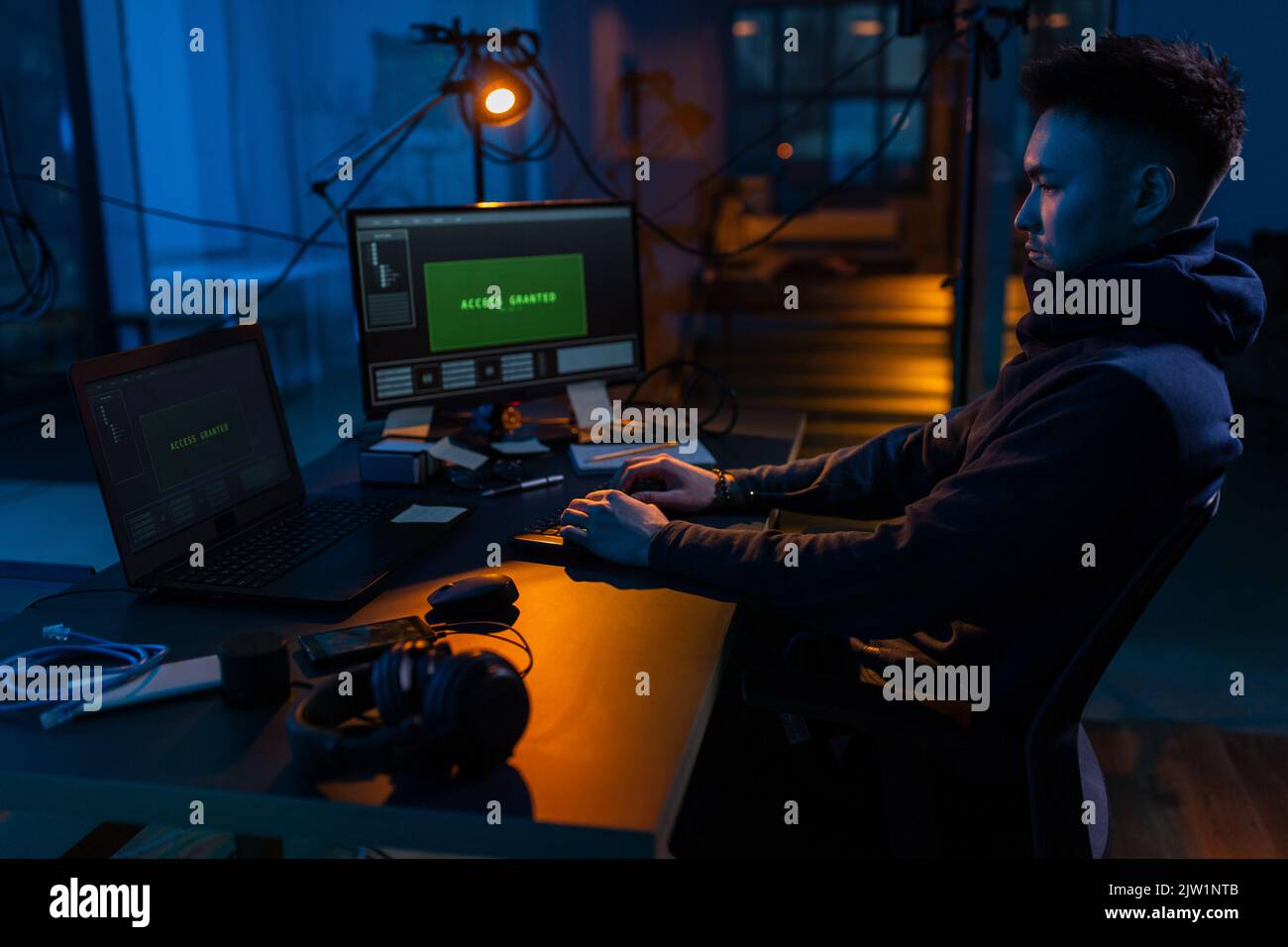 hacker using computer virus for cyber attack Stock Photo - Alamy