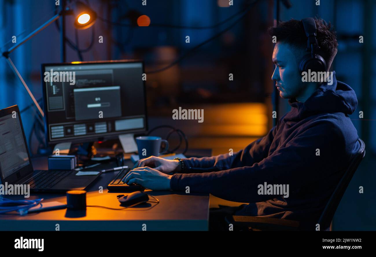 hacker using computer virus for cyber attack Stock Photo - Alamy