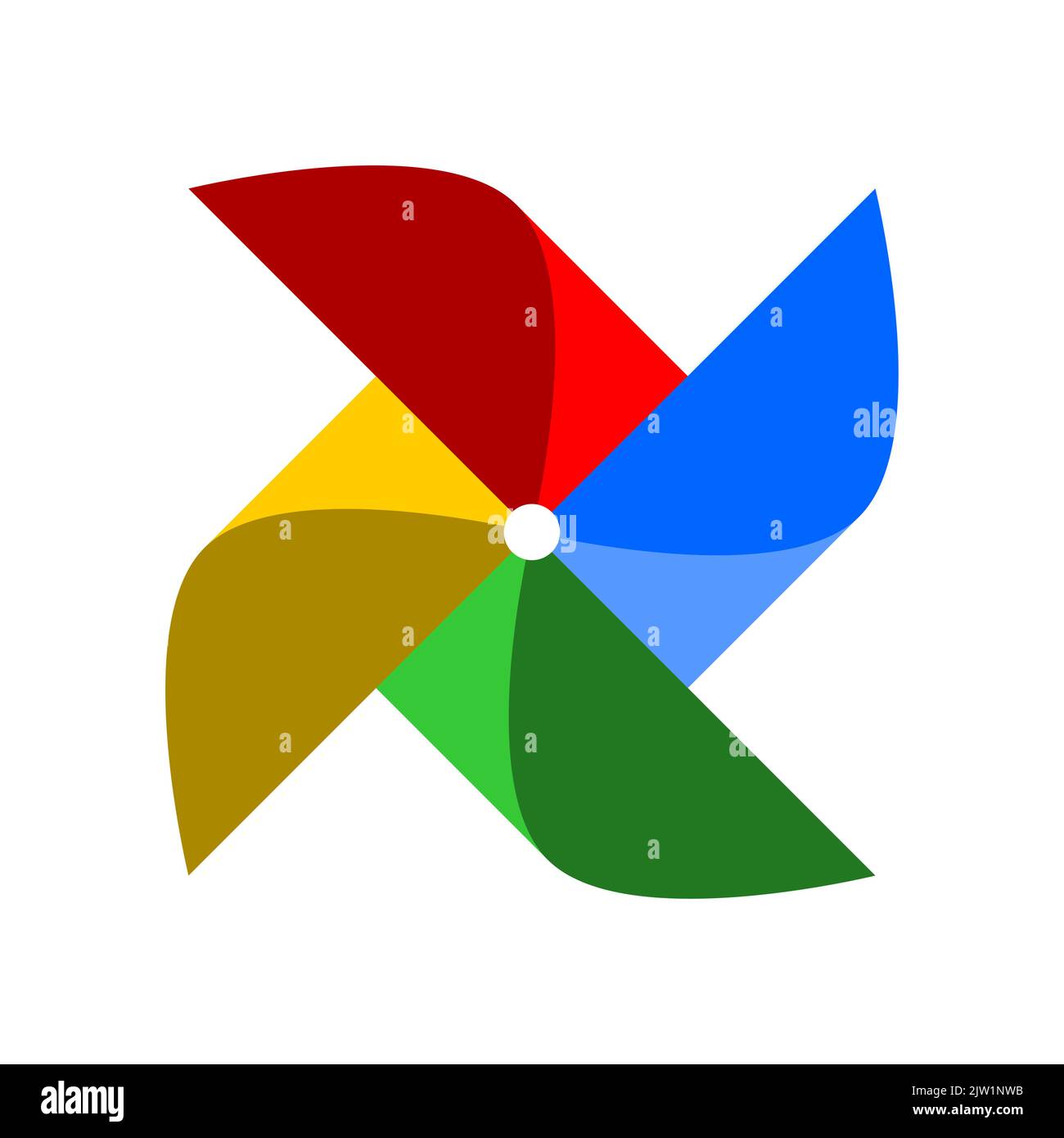 Colorful Pinwheel or Spinning Windmill with Stick Symbol Icon. Vector ...