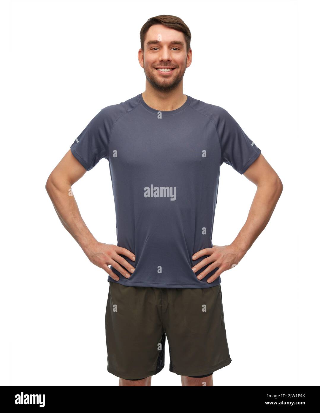 Happy people in sportswear Cut Out Stock Images & Pictures - Alamy