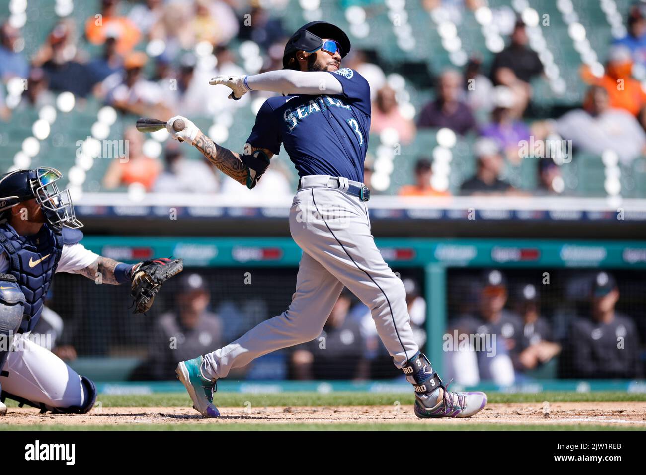 DETROIT, MI - SEPTEMBER 1: Seattle Mariners shortstop J.P. Crawford (3 ...