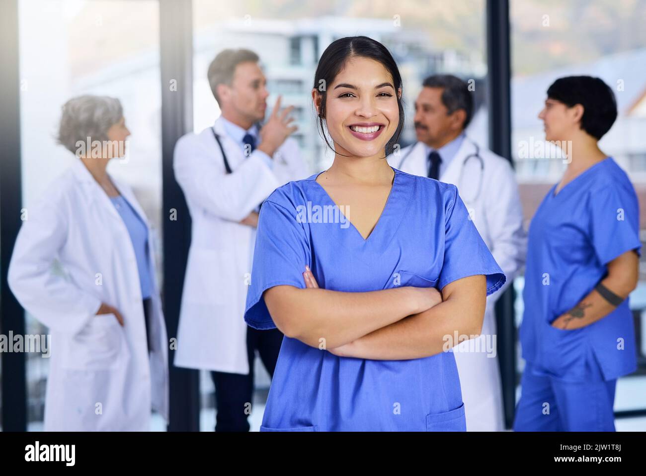 Leave your health in our capable hands. Portrait of a female nurse ...