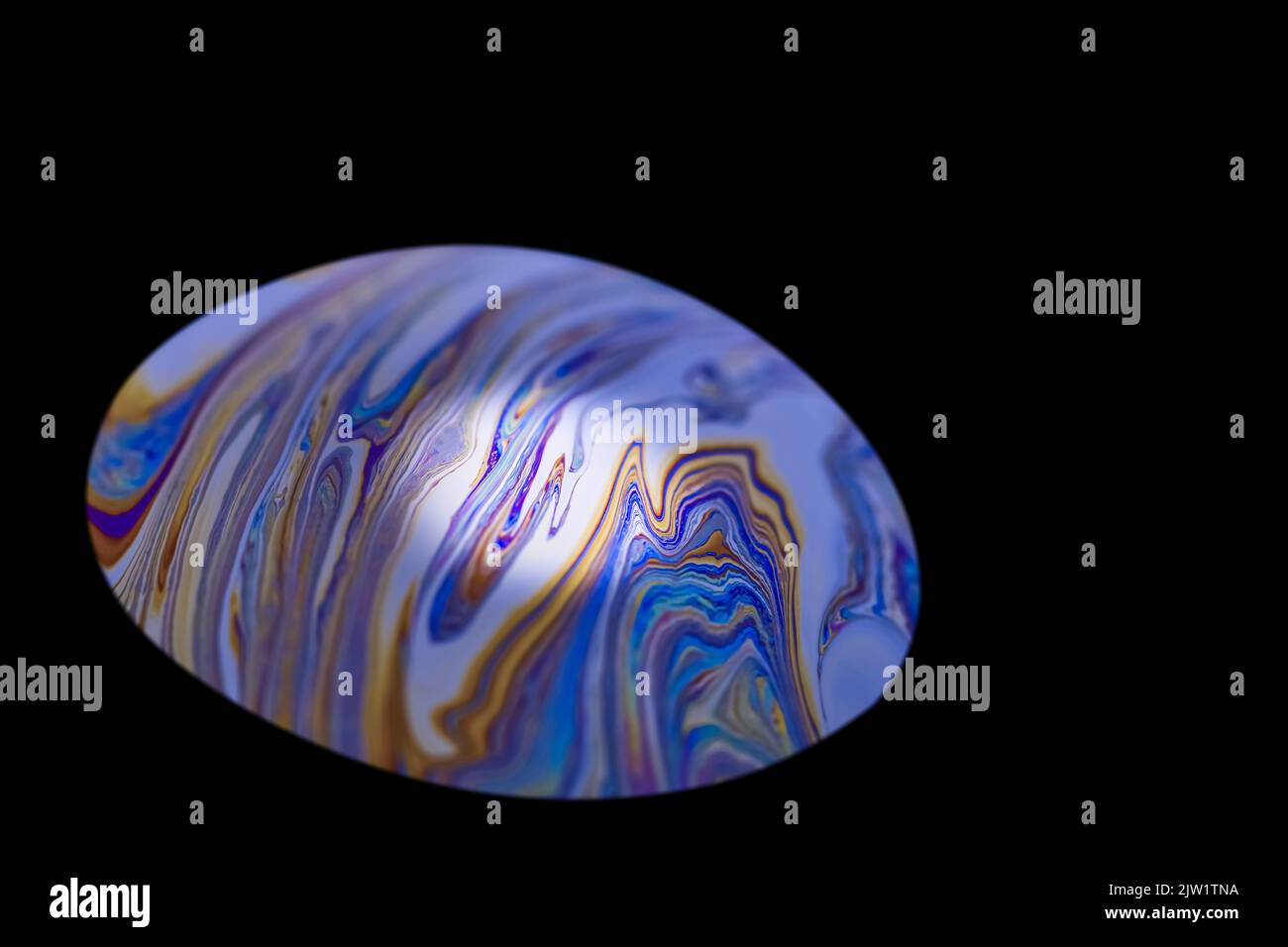 Multicolor abstract cold alien planet with an atmosphere in universe ...