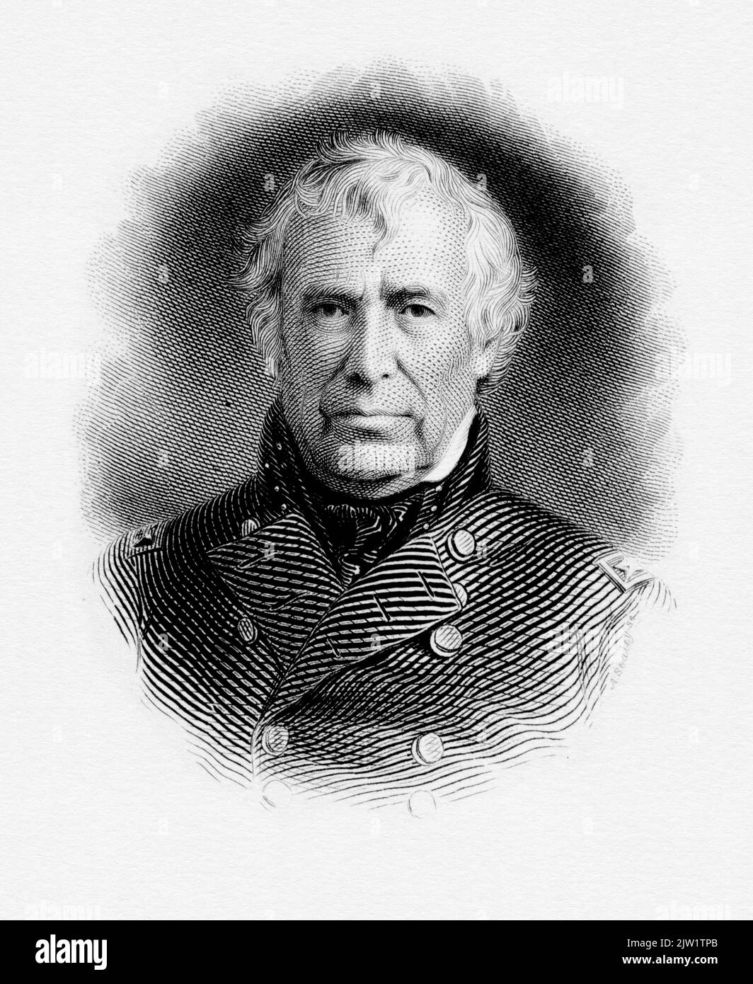 A painted portrait of Zachary Taylor. Taylor was the twelfth president ...
