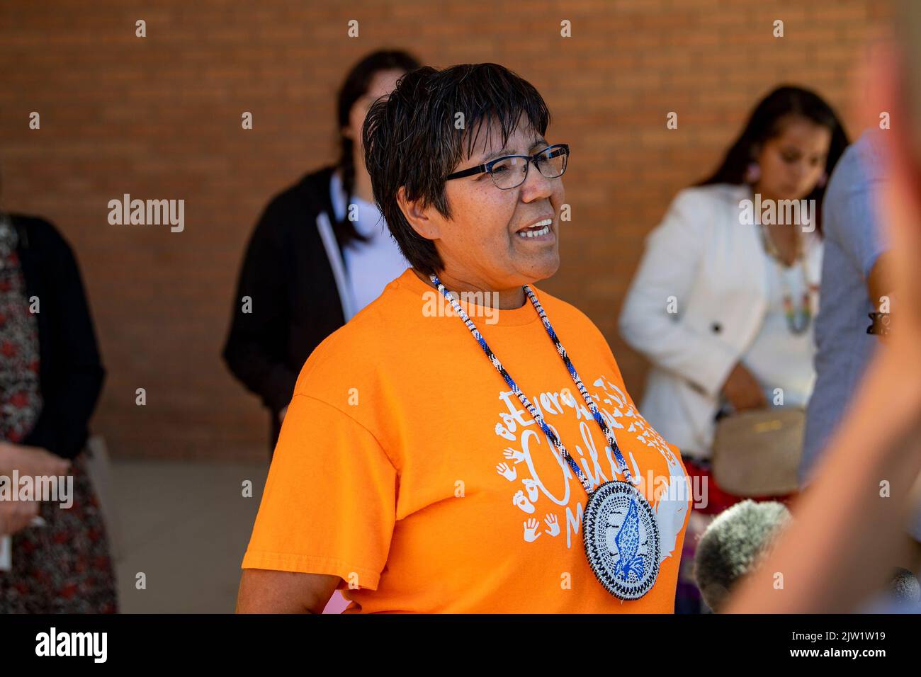 Canada. 02nd Sep, 2022. Chief Cheryl Kahpeaysewat of Moosomin First ...