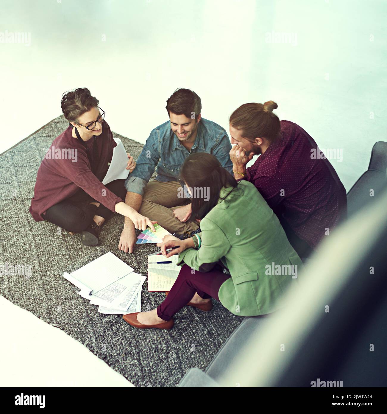 Its important to make choices together when in a team. a group of young ...