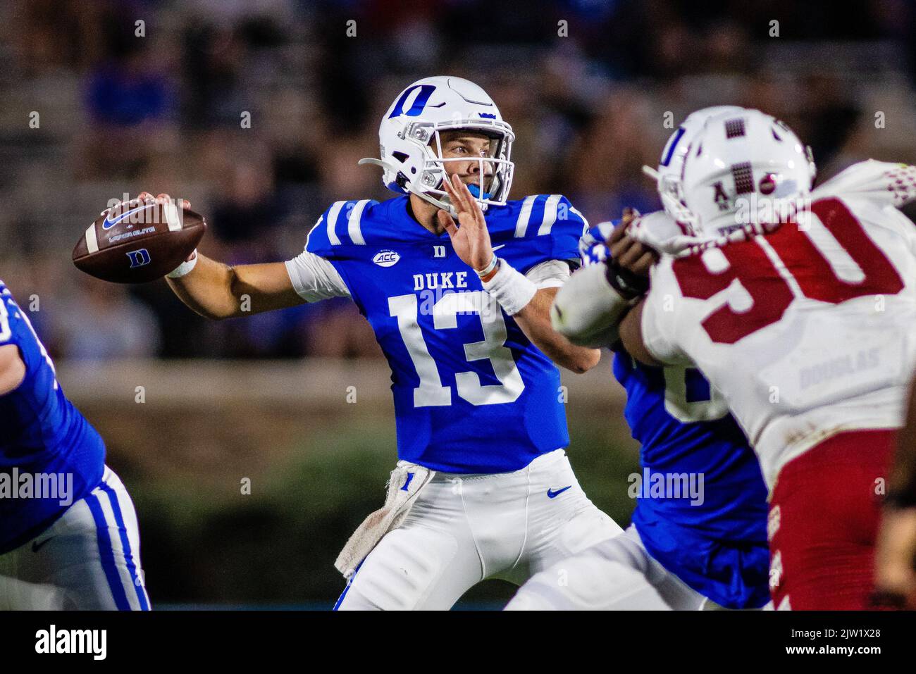 Durham, NC, USA. 2nd Sep, 2022. Duke Blue Devils quarterback Riley ...