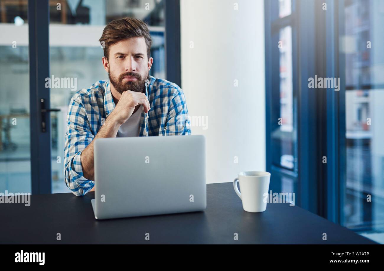 Work until you no longer have to introduce yourself. Portrait of young ...