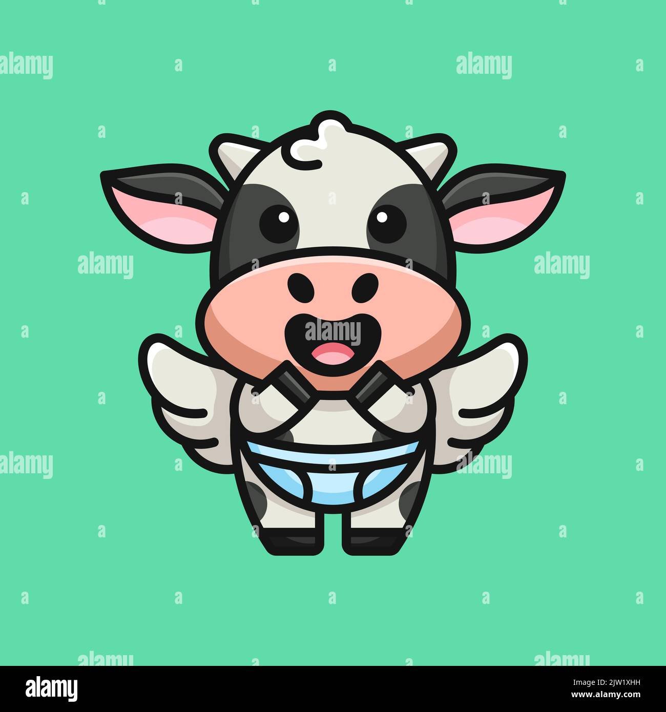 CUTE ANGEL COW Stock Vector Image & Art - Alamy