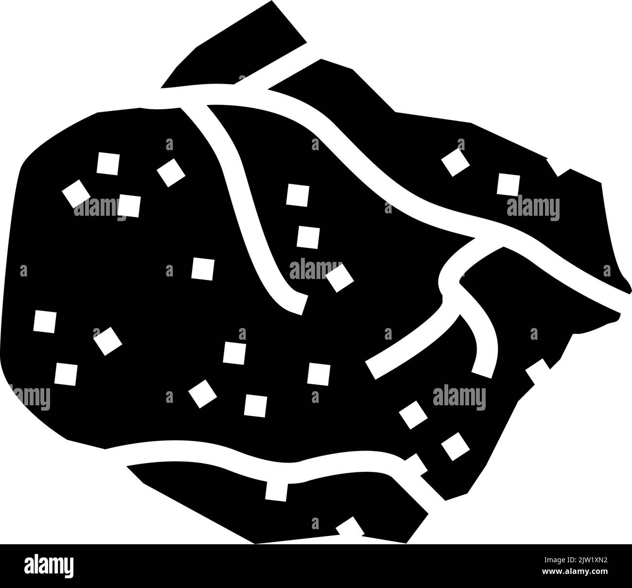 quartzite stone rock glyph icon vector illustration Stock Vector Image ...