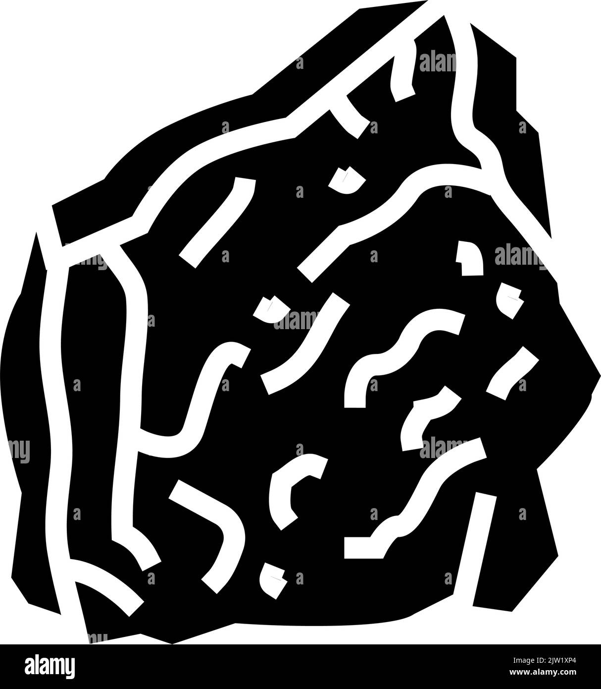 granite stone rock glyph icon vector illustration Stock Vector Image ...