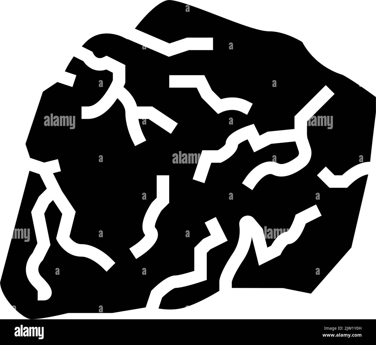 marble stone rock glyph icon vector illustration Stock Vector Image ...