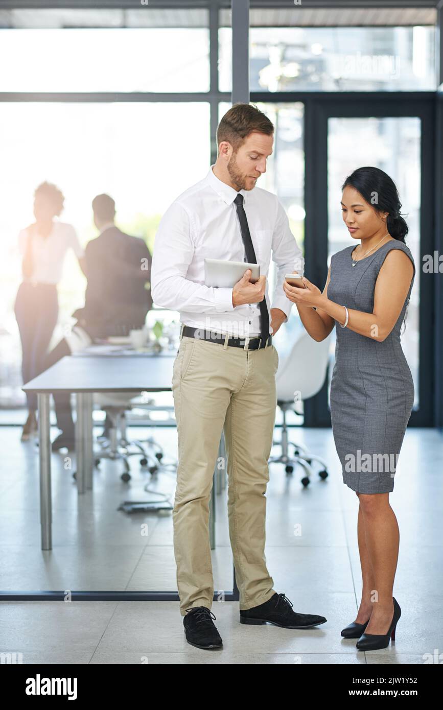 Should we talk about this in our presentation. Full length shot of two ...