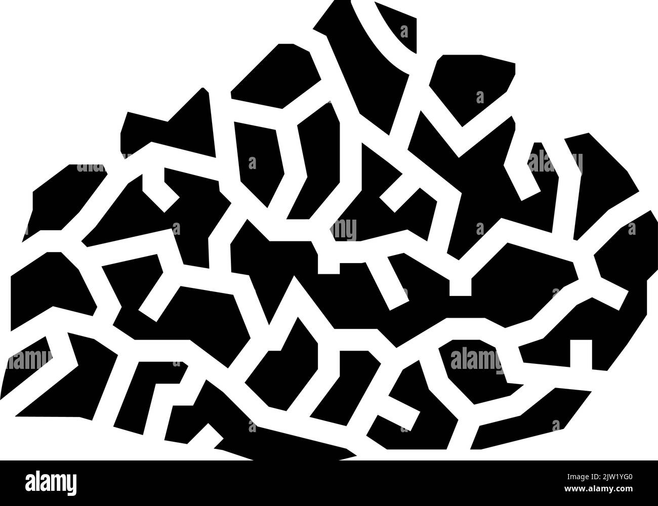 amethyst stone rock glyph icon vector illustration Stock Vector Image ...