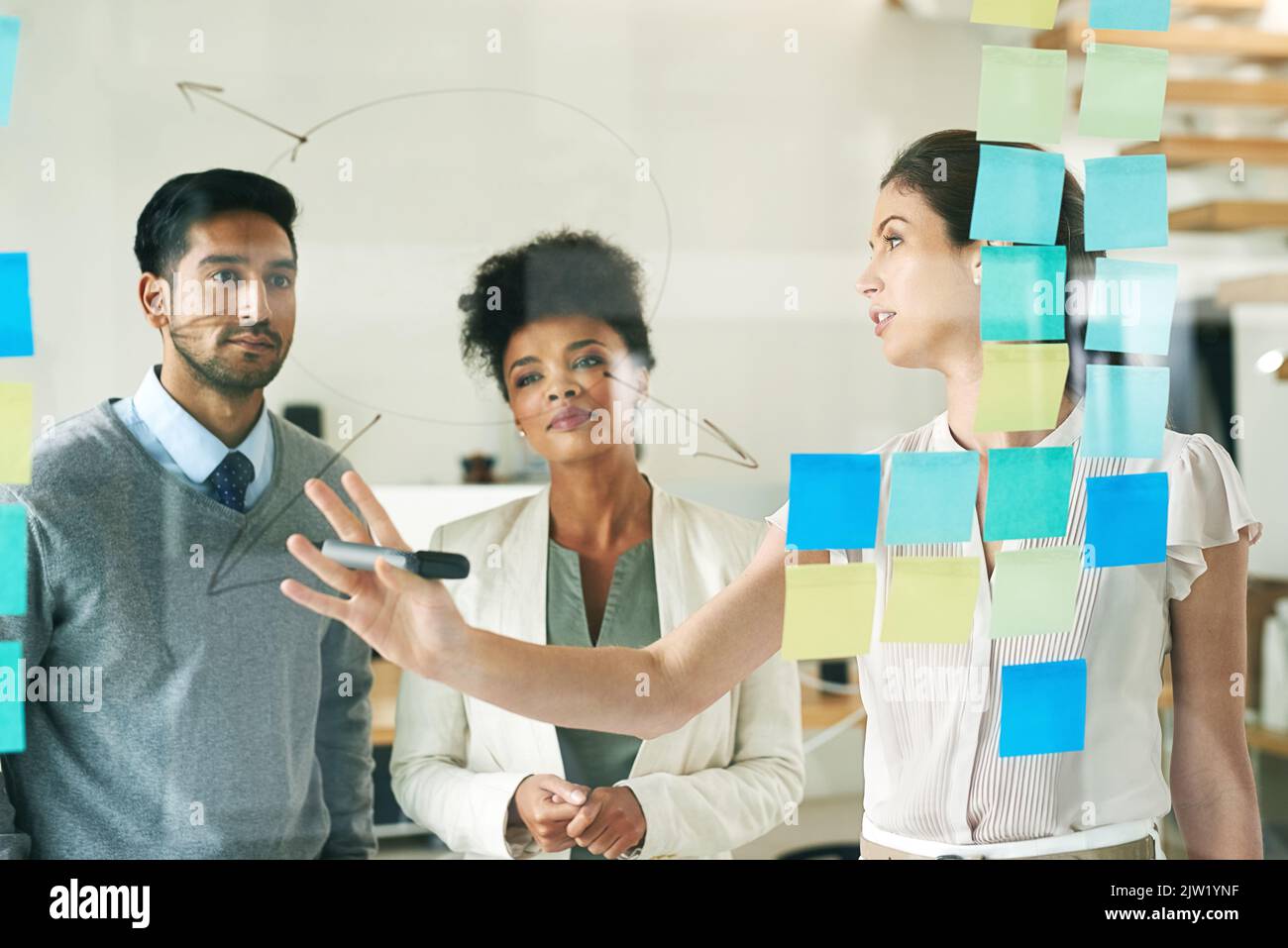 People who plan, succeed. a group of young colleagues having a ...