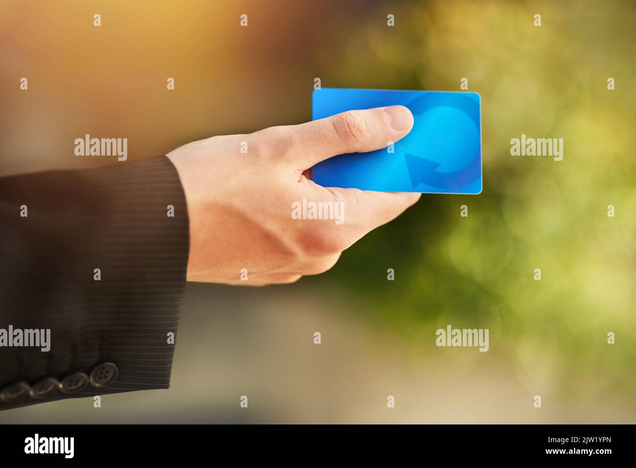 Person holding out business card hi-res stock photography and images ...