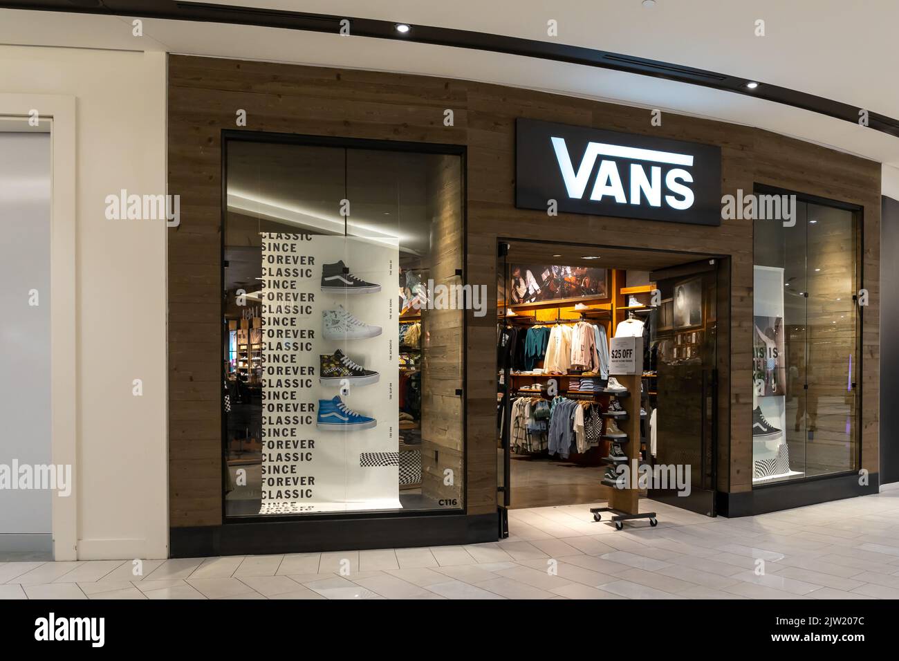East Rutherford, NJ, USA - August 16, 2022: A Vans store at the ...