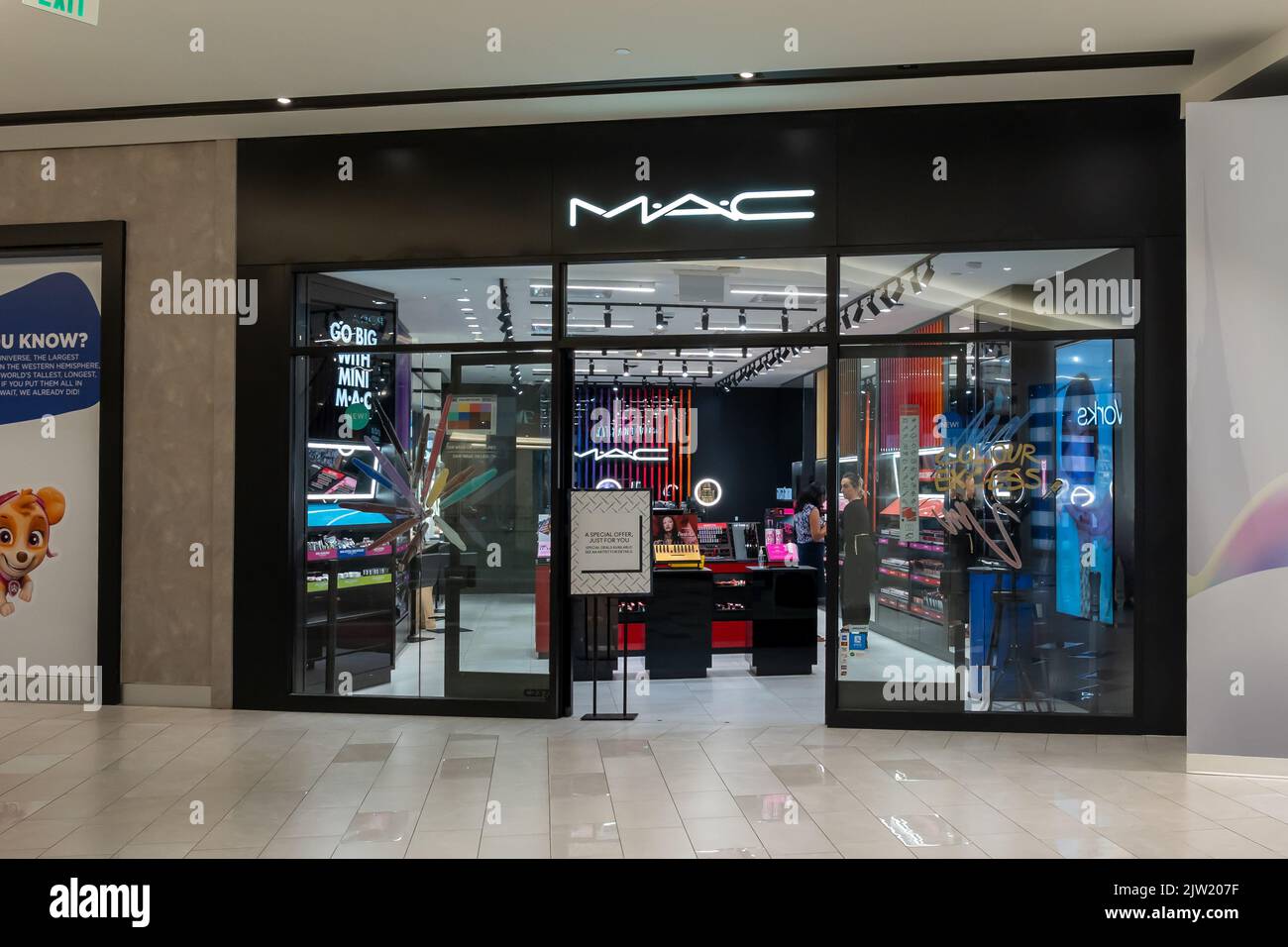 East Rutherford, NJ, USA - August 16, 2022: A M·A·C (MAC Cosmetics) store at the American Dream ...