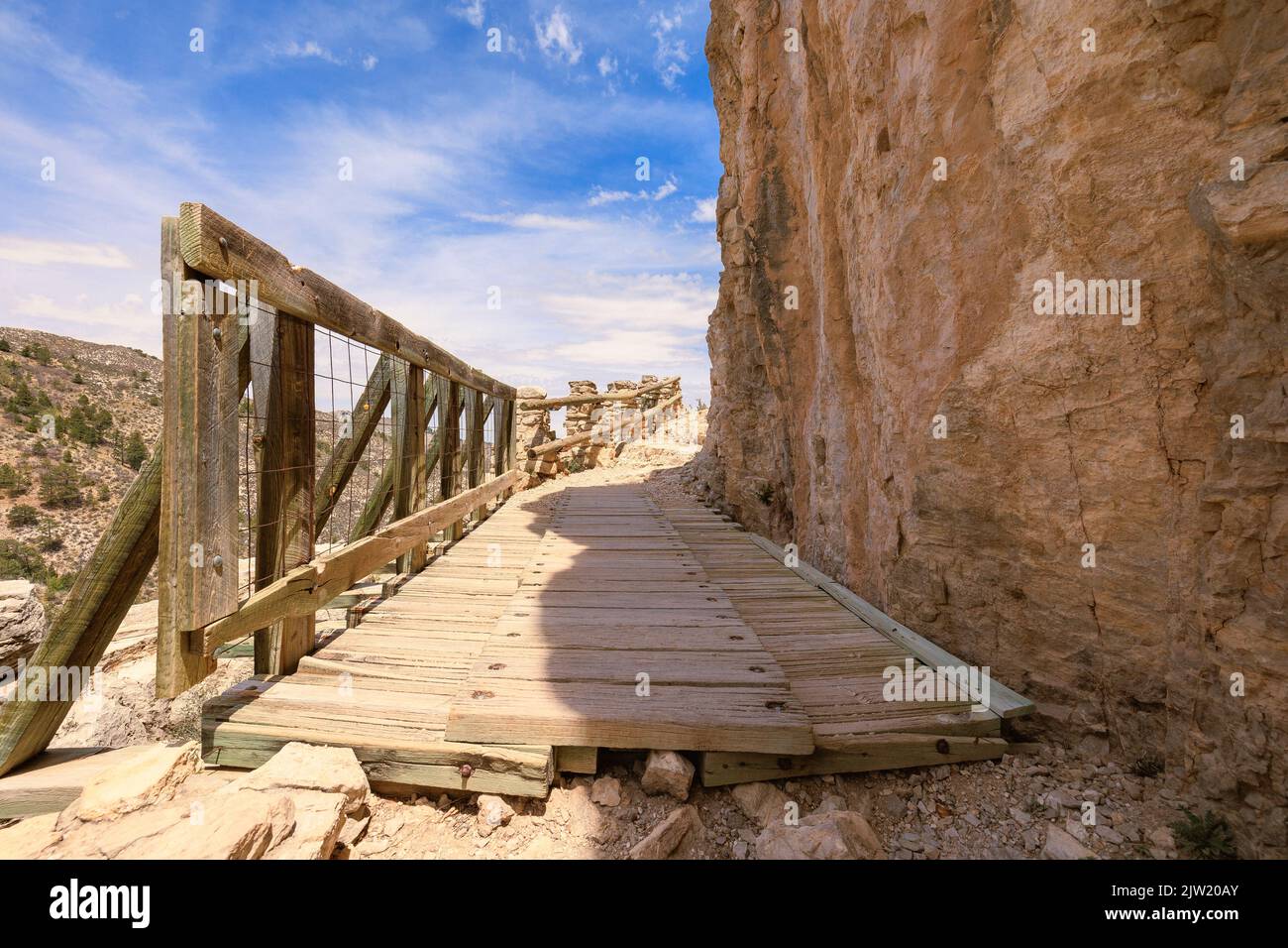 Bridge on the Guadalupe Peak mountain trail Stock Photo - Alamy