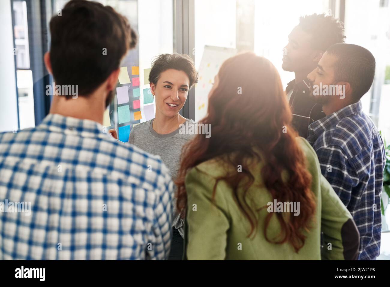 Lets put our heads together and solve this project. a group of ...