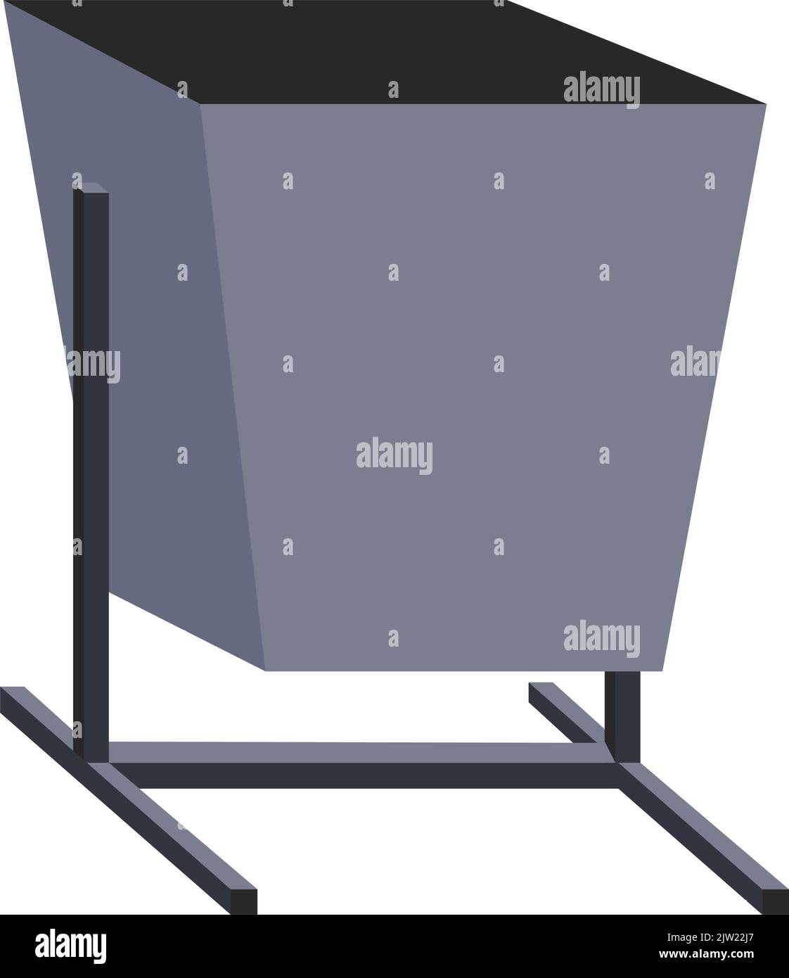 Traditional metal bucket for garbage park vector Stock Vector Image ...
