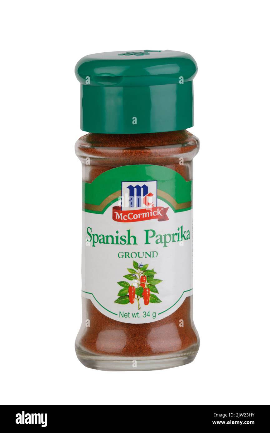 Louisville, KY, America August 15, 2022 A bottle of McCormick Spanish ...
