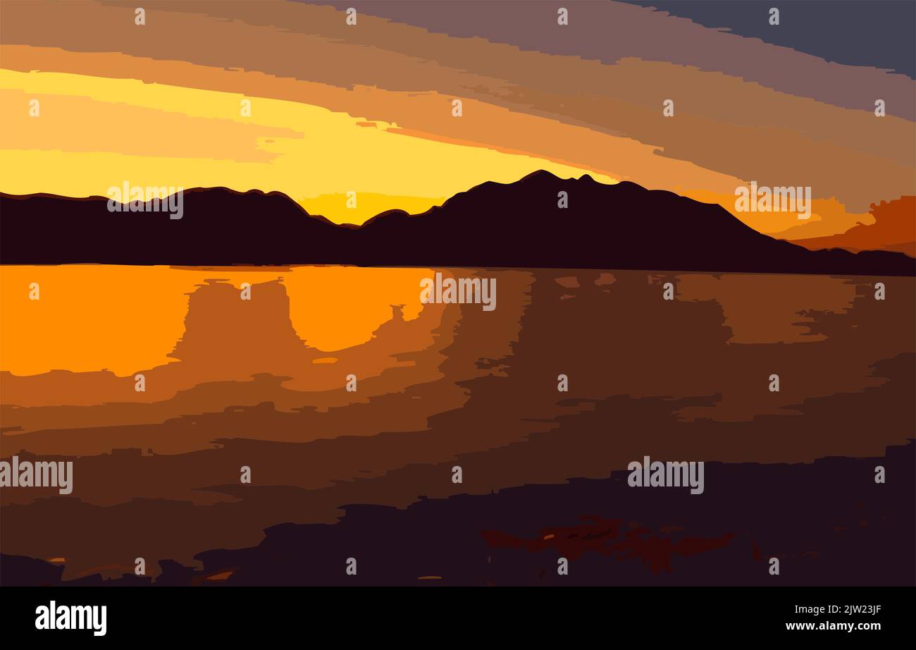 tharparkar thar sindh pakistan beautiful vector illustration scenery ...