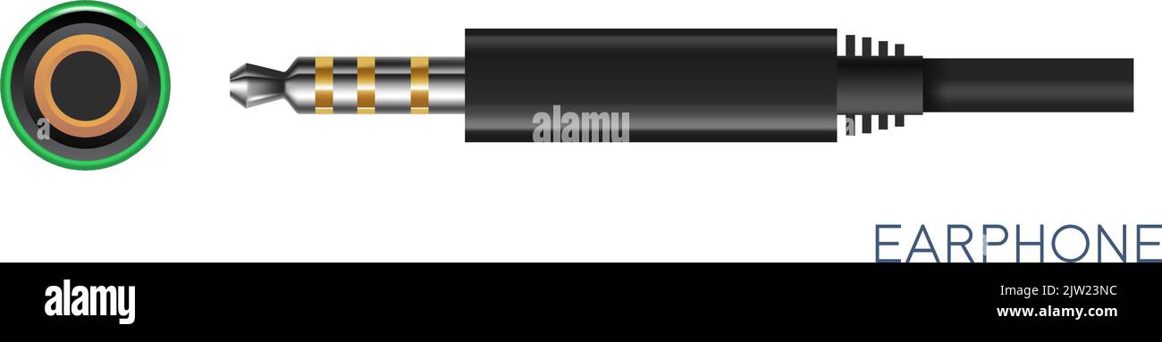 Earphone type of connectors, phone jack vector Stock Vector Image & Art ...