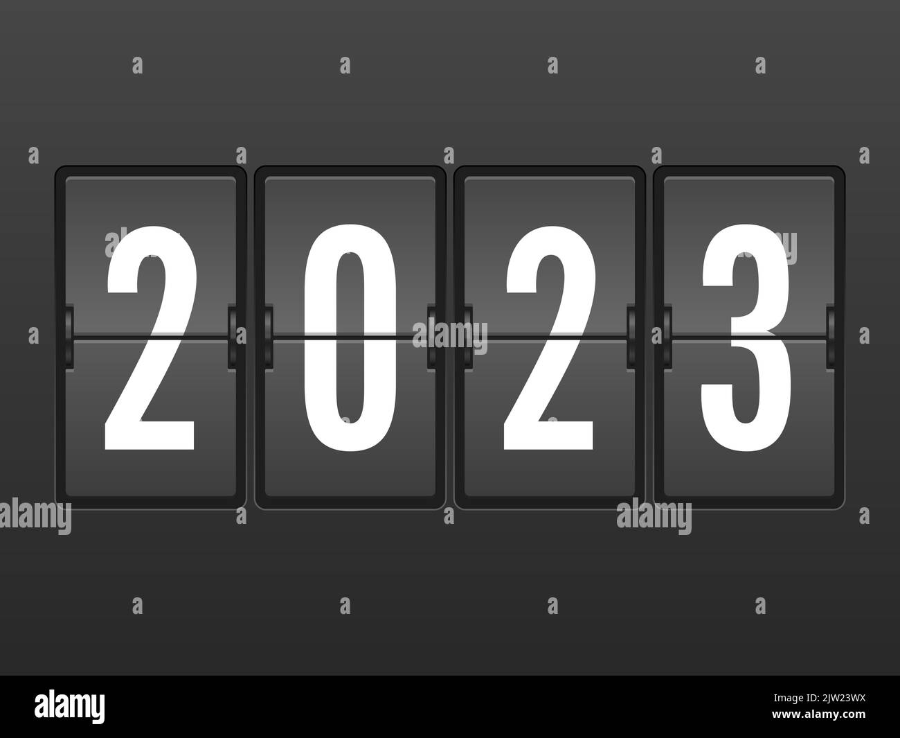 Flip clock new 2023. Vector illustration Stock Photo - Alamy