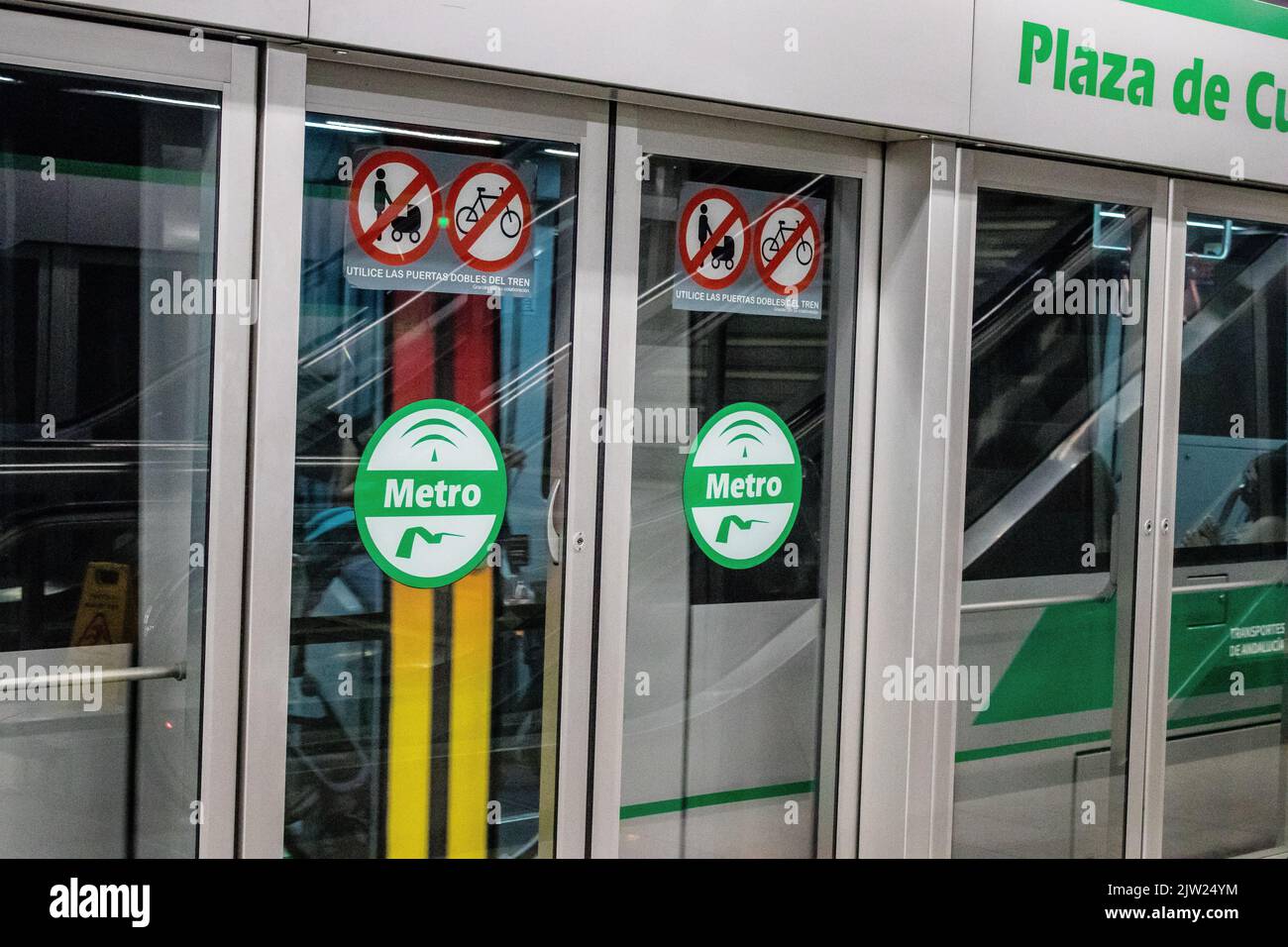 Seville, Spain - September 01, 2022 The Seville metro is a public ...