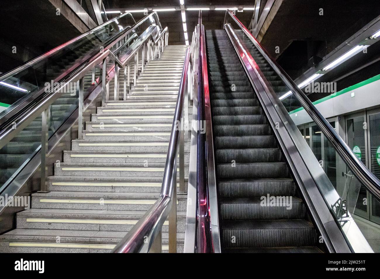 Seville, Spain - September 01, 2022 The Seville metro is a public ...