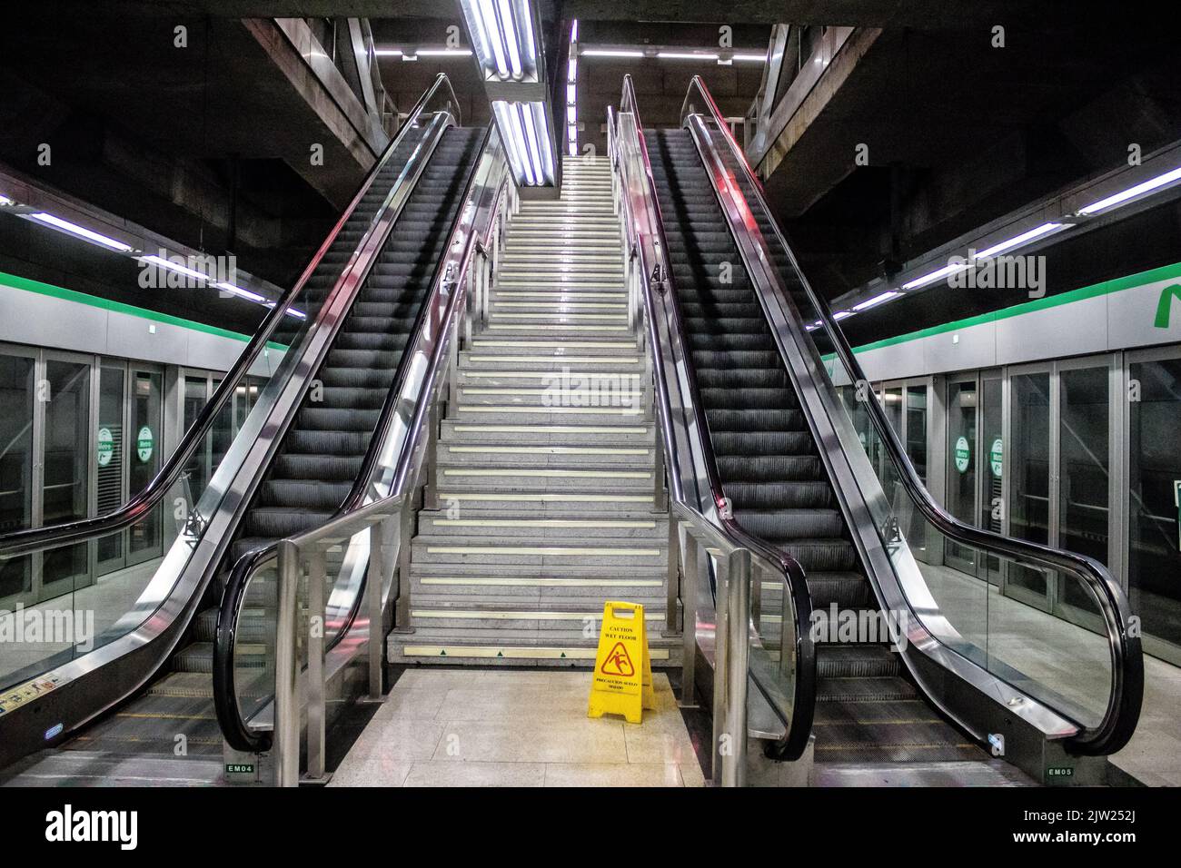 Seville, Spain - September 01, 2022 The Seville metro is a public ...