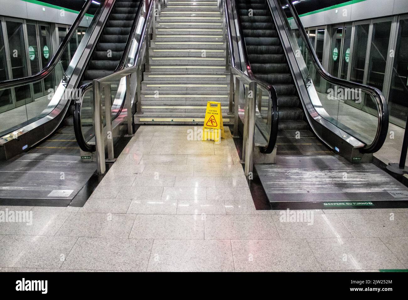 Seville, Spain - September 01, 2022 The Seville metro is a public ...