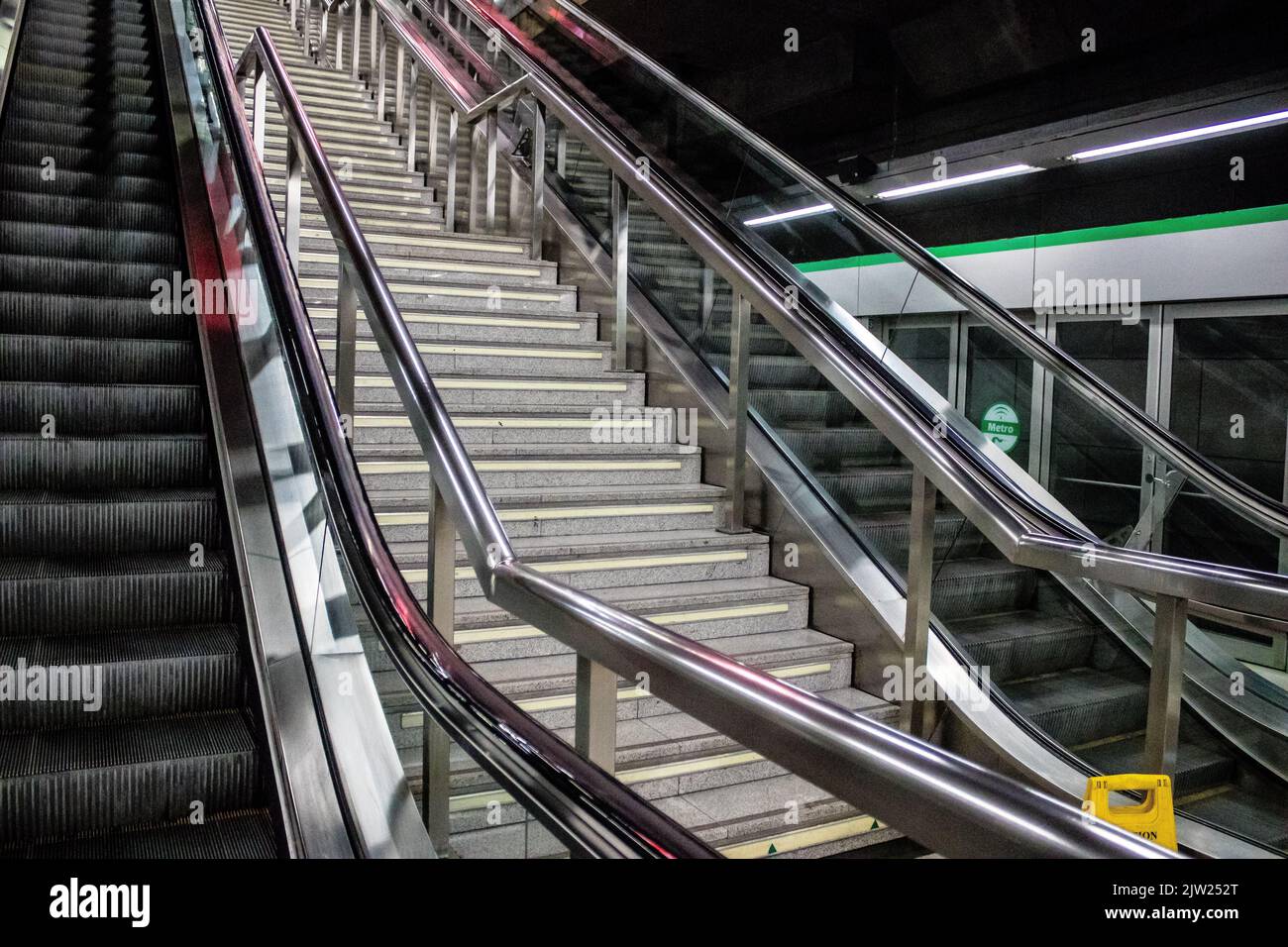 Seville, Spain - September 01, 2022 The Seville metro is a public ...