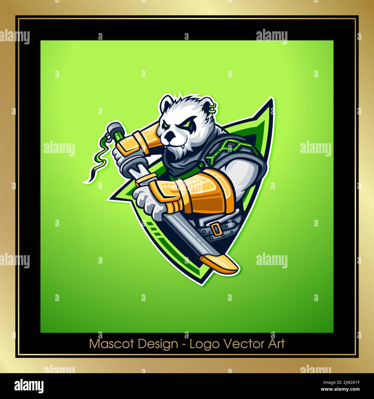 Panda Vector Illustration Mascot Design Suitable For Company Logo Tshirt Gaming Creative