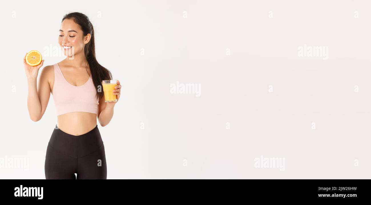 Sport, wellbeing and active lifestyle concept. Portrait of smiling ...