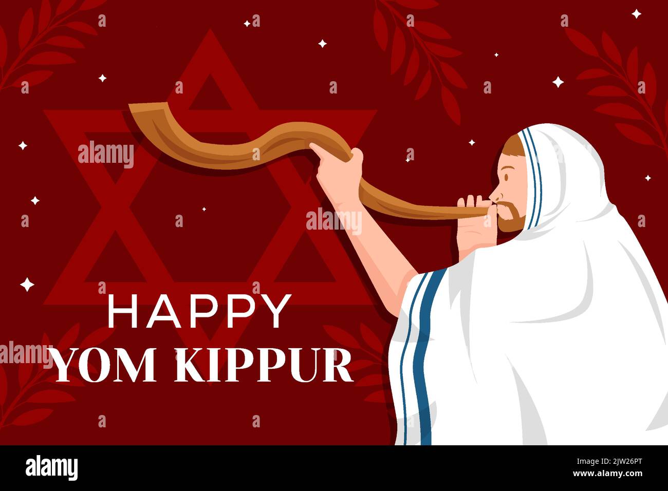 Yom Kippur Day Celebration Illustration Background Stock Vector Image