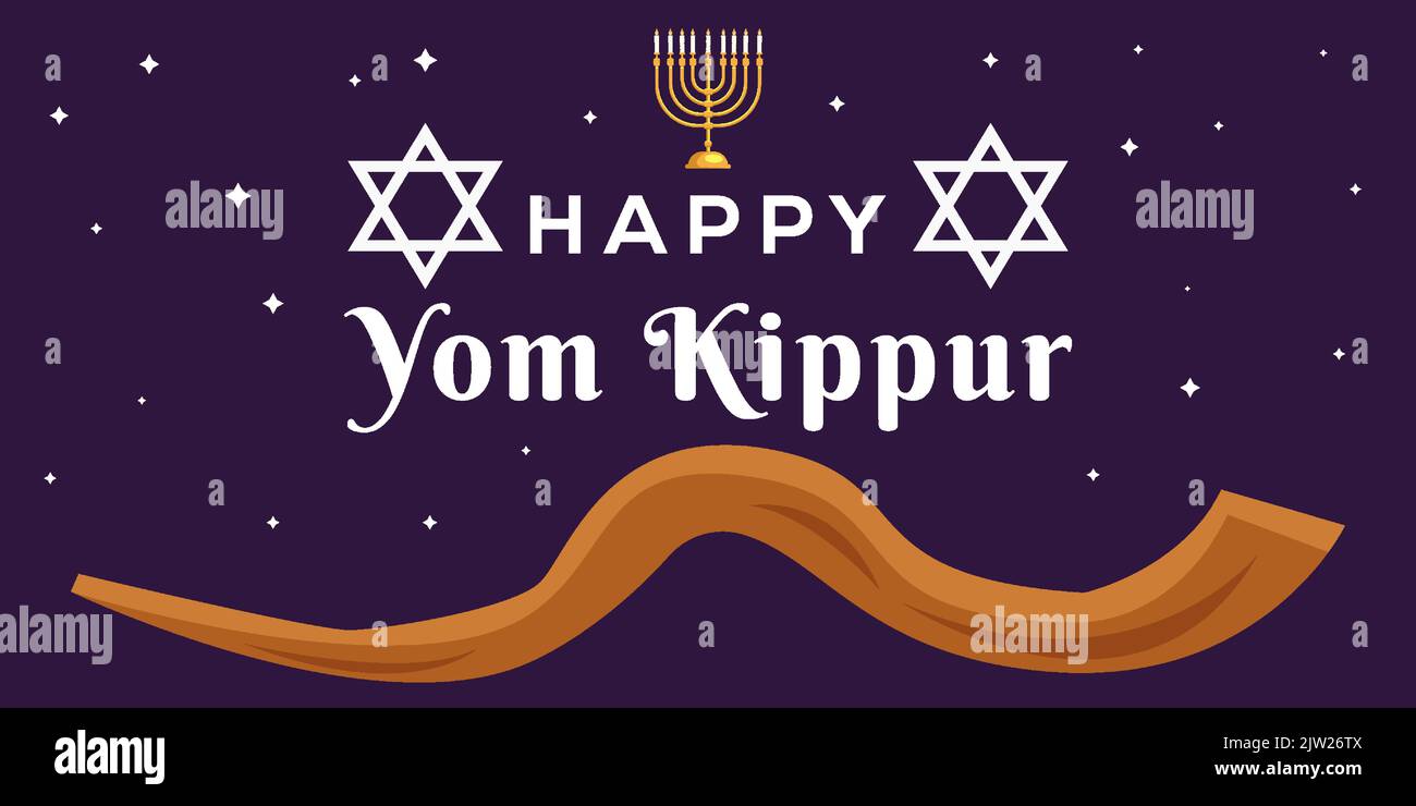 flat happy yom kippur banner illustration Stock Vector Image & Art - Alamy