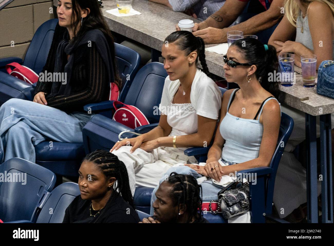 New York, NY - September 2, 2022: Bella Hadid attends 3rd round US Open ...
