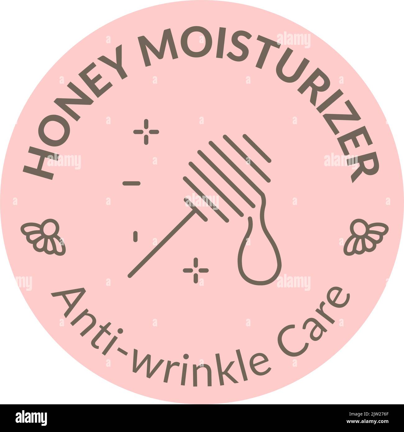Honey moisturizer anti wrinkle care label logo Stock Vector Image & Art ...