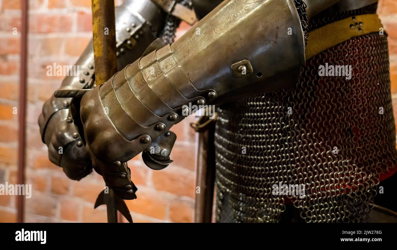 metal armor close-up. medieval knight armor Stock Photo - Alamy