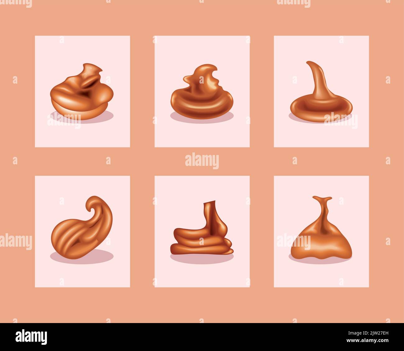 set realistic caramel Stock Vector Image & Art - Alamy