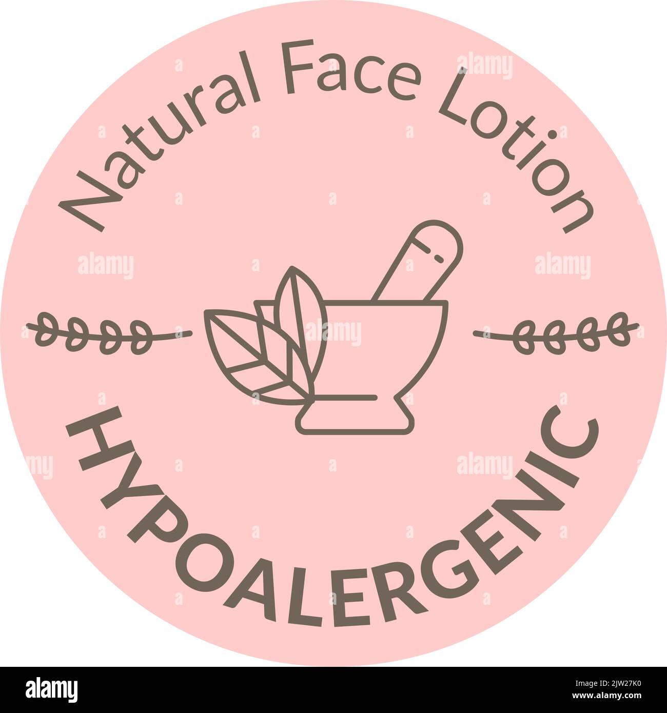 Natural face lotion, hypoallergenic ingredients Stock Vector Image ...