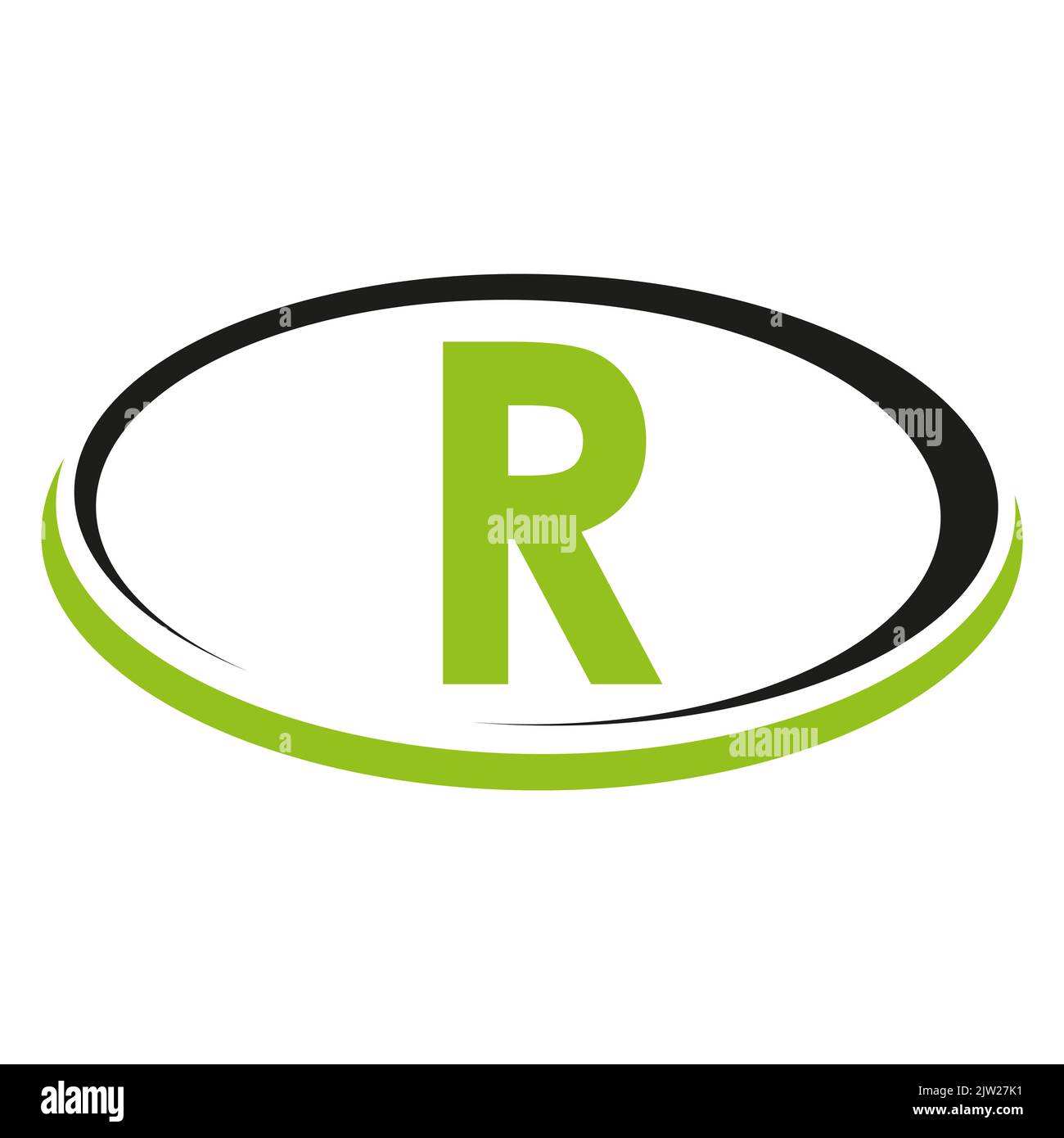R logo simple design isolated on white background. vector illustration ...
