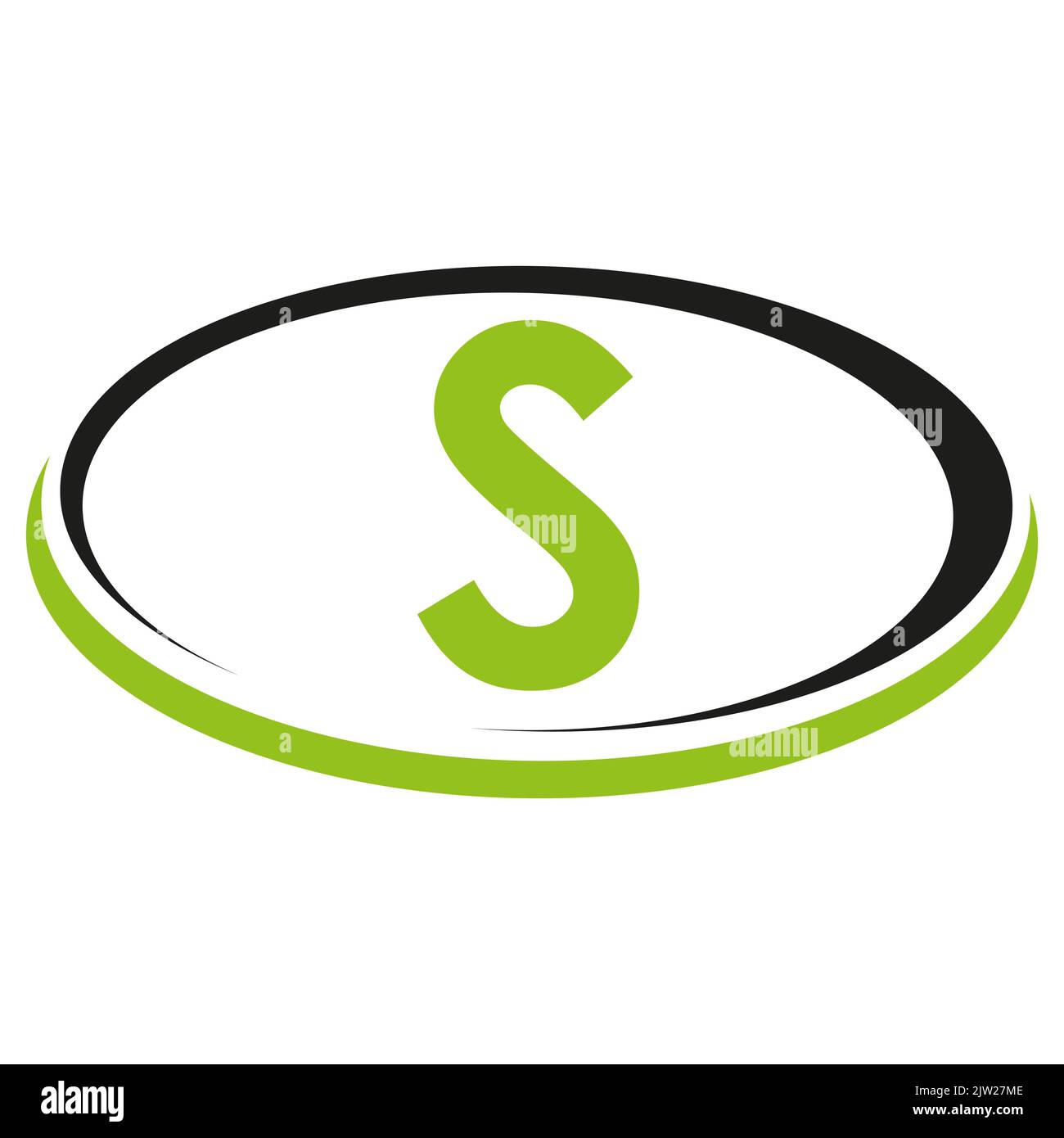 S logo simple design isolated on white background. vector illustration ...